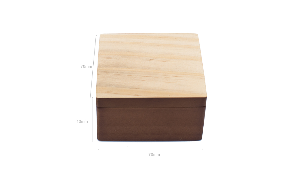Sublimation Wooden Ring Box, Square(7x7cm)